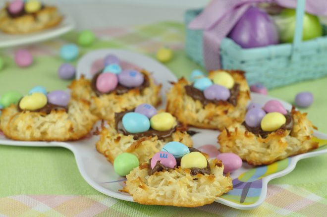 Coconut Macaroon Nutella Easter Nests | Wishes and Dishes