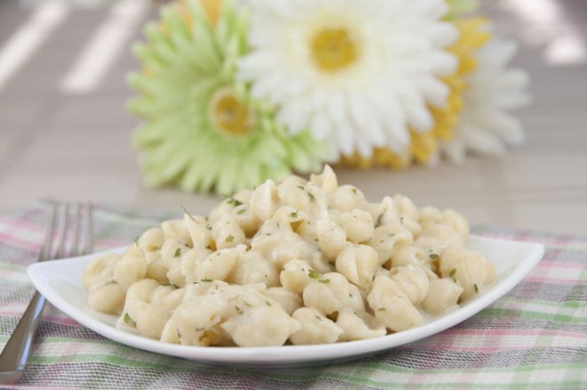 Creamy Garlic Shells | Wishes and Dishes