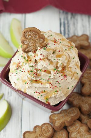Caramel Gingerbread Cheesecake Dip | Wishes and Dishes