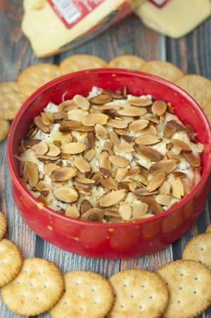 Toasted Almond Cheese Dip | Wishes and Dishes