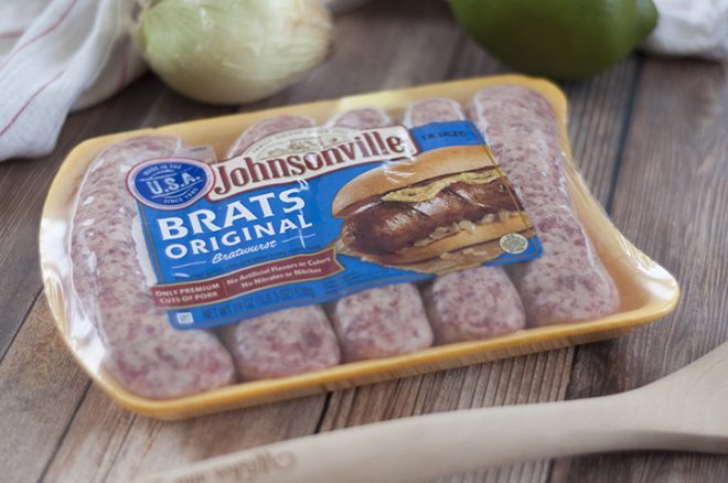 Grilled Beer Brats with Mango Lime Salsa | Wishes and Dishes