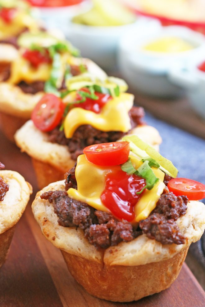 Cheeseburger Biscuit Bites | Wishes and Dishes
