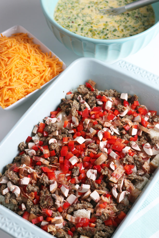 Overnight Breakfast Egg Casserole | Wishes and Dishes