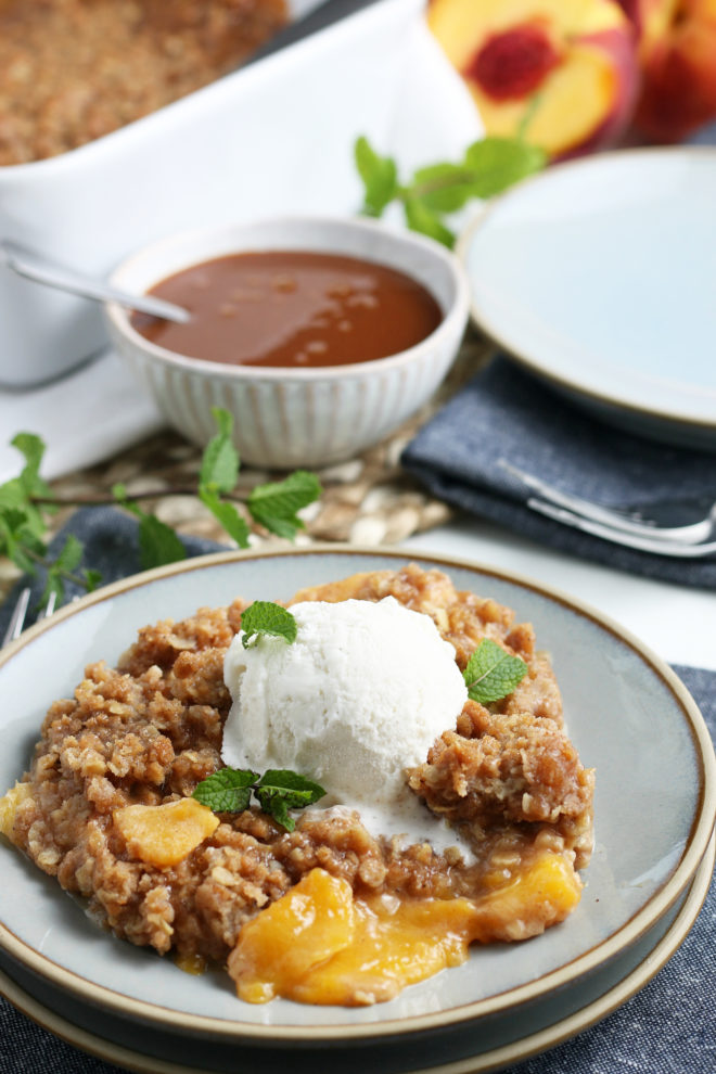 Fresh Peach Crisp | Wishes and Dishes