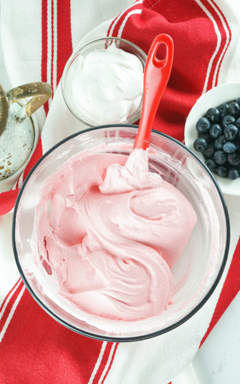 Red White and Blue Fluff Salad | Wishes and Dishes