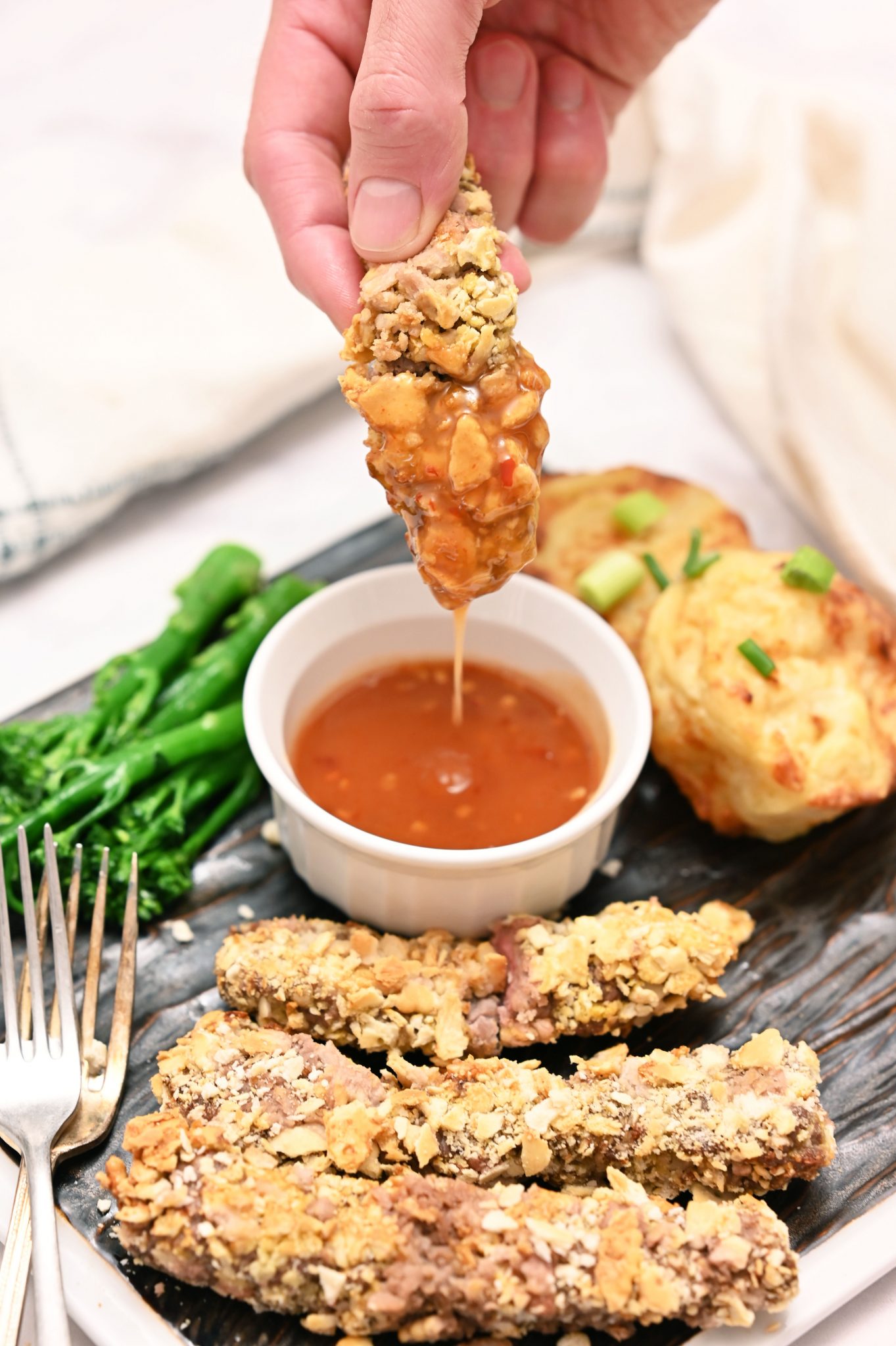 Idaho Finger Steaks with Country Sweet Dipping Sauce | Wishes and Dishes