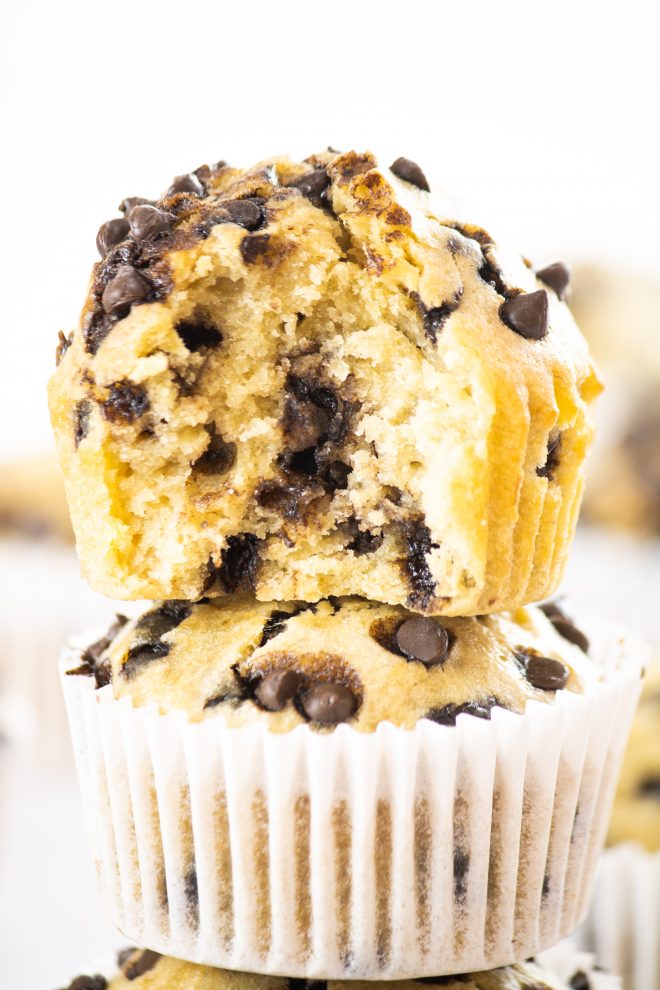Banana Chocolate Chip Muffins | Wishes and Dishes