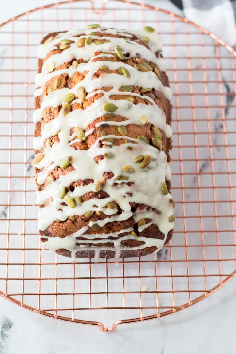 Maple-Glazed Pumpkin Bread | Wishes and Dishes