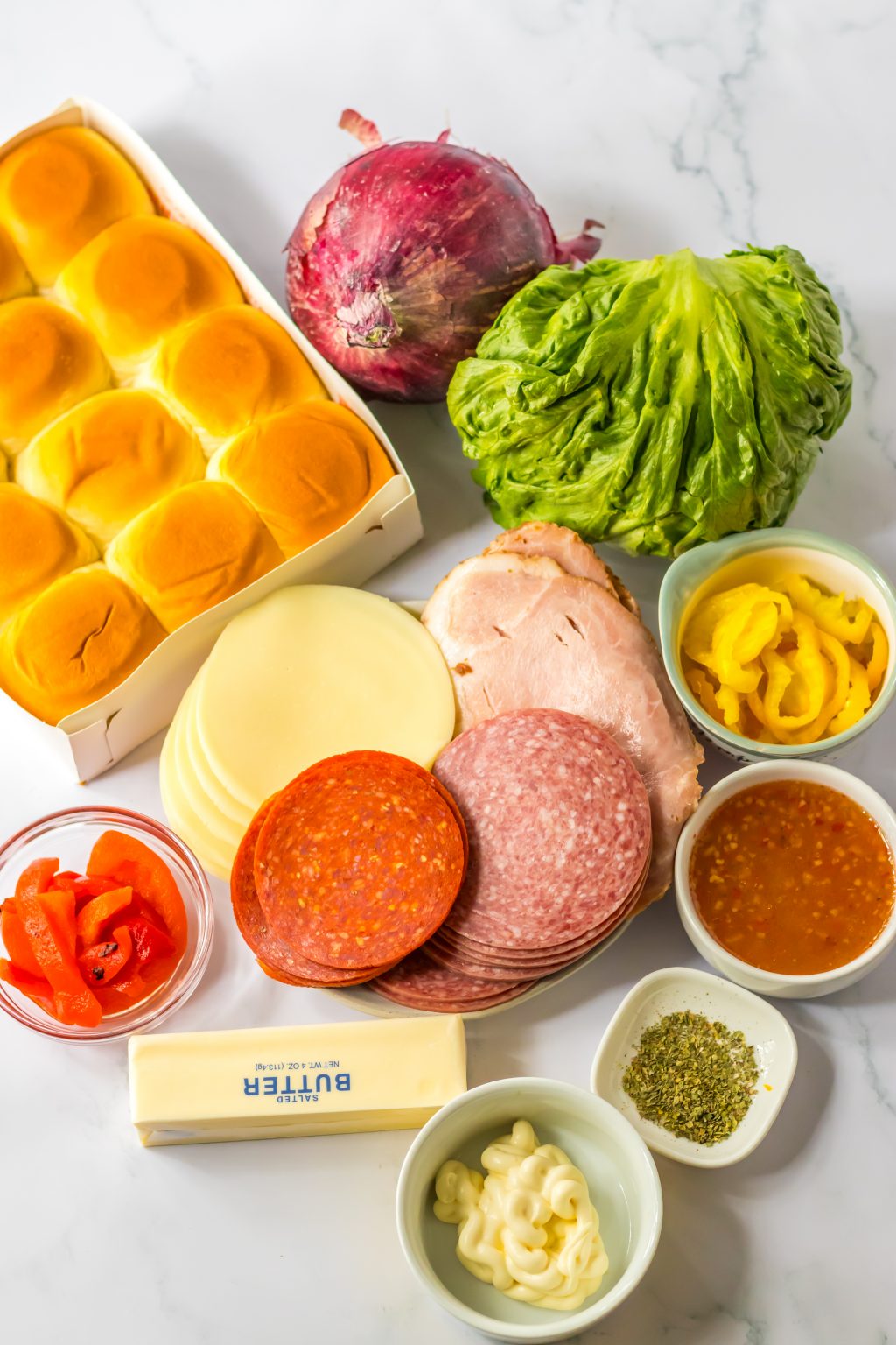 Italian Sub Sliders | Wishes and Dishes