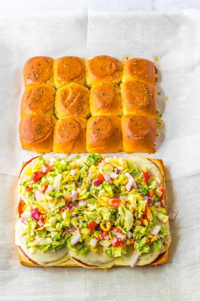 Italian Sub Sliders | Wishes and Dishes