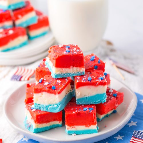 Red, White and Blue Fudge | Wishes and Dishes