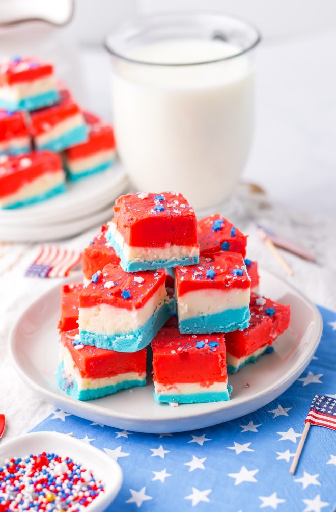 Red, White and Blue Fudge | Wishes and Dishes