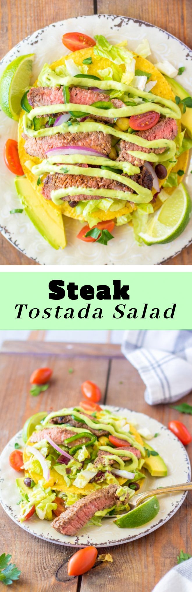 Steak Tostada Salad | Wishes and Dishes