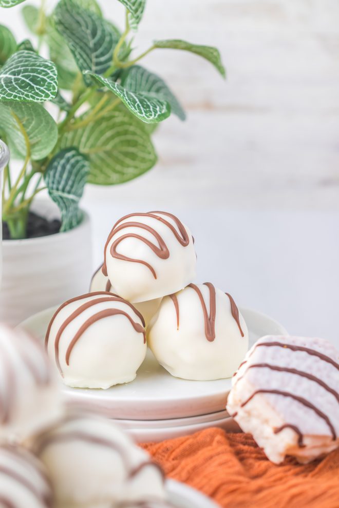 Zebra Cake Balls | Wishes and Dishes